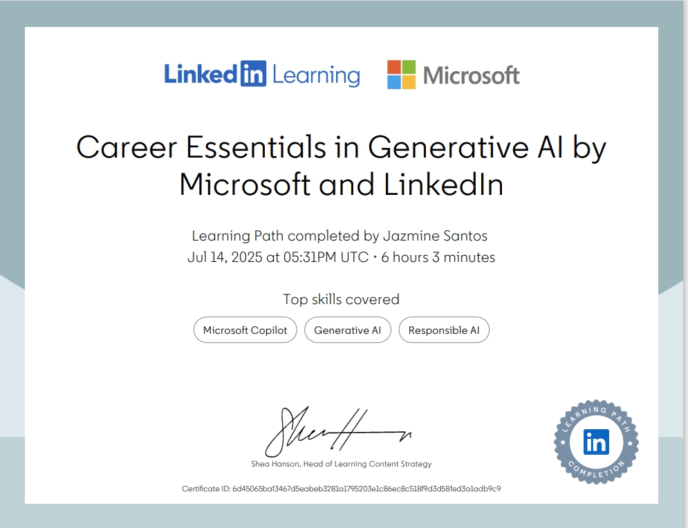OMD Generative AI Fluency Cohort 4 - Form 2 - Certificate